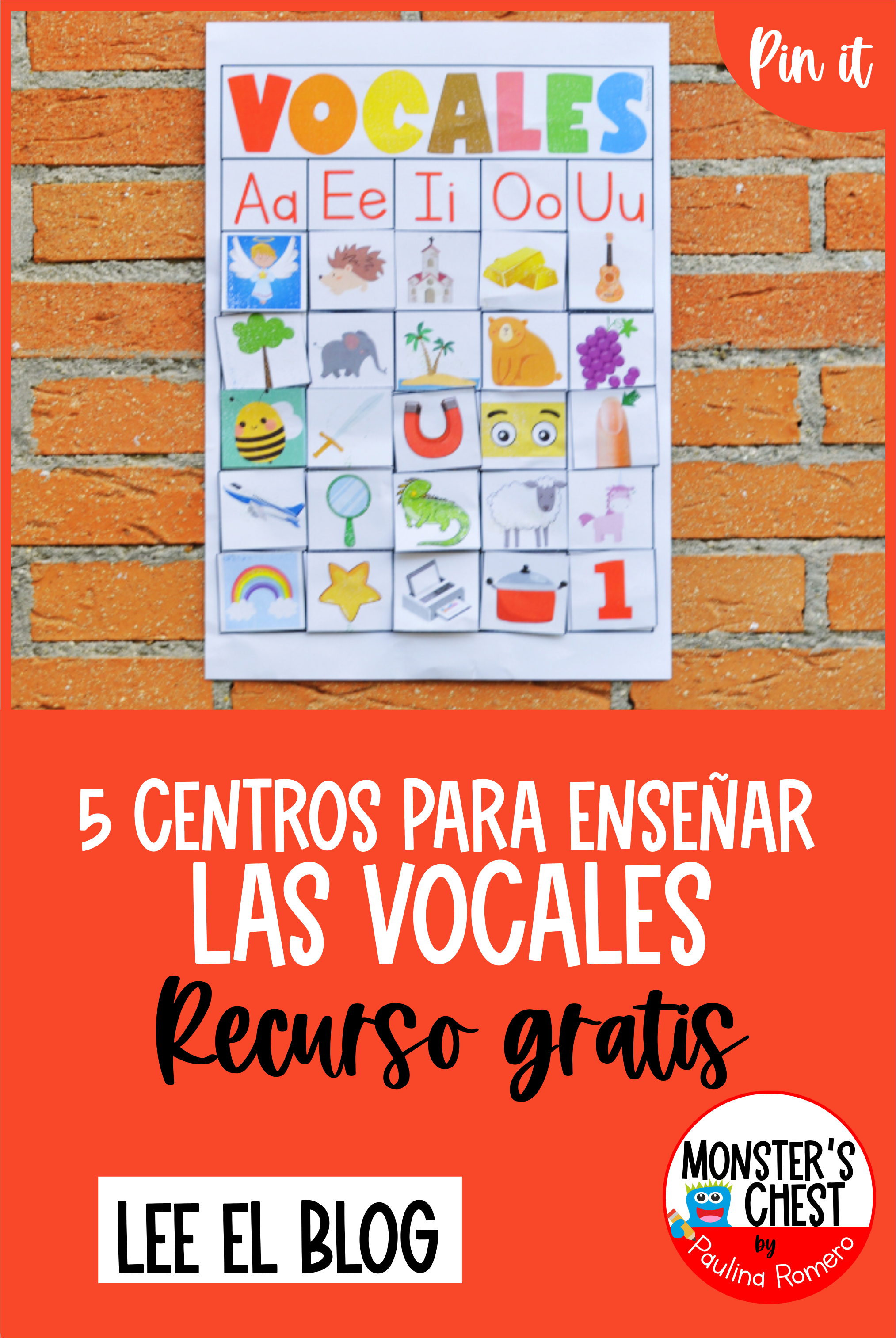 5 centros de aprendizaje para enseñar las vocales. Recursos gratis ...