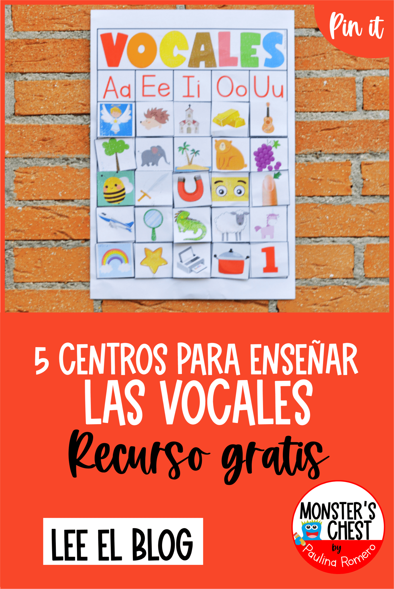 5 centros de aprendizaje para enseñar las vocales. Recursos gratis ...