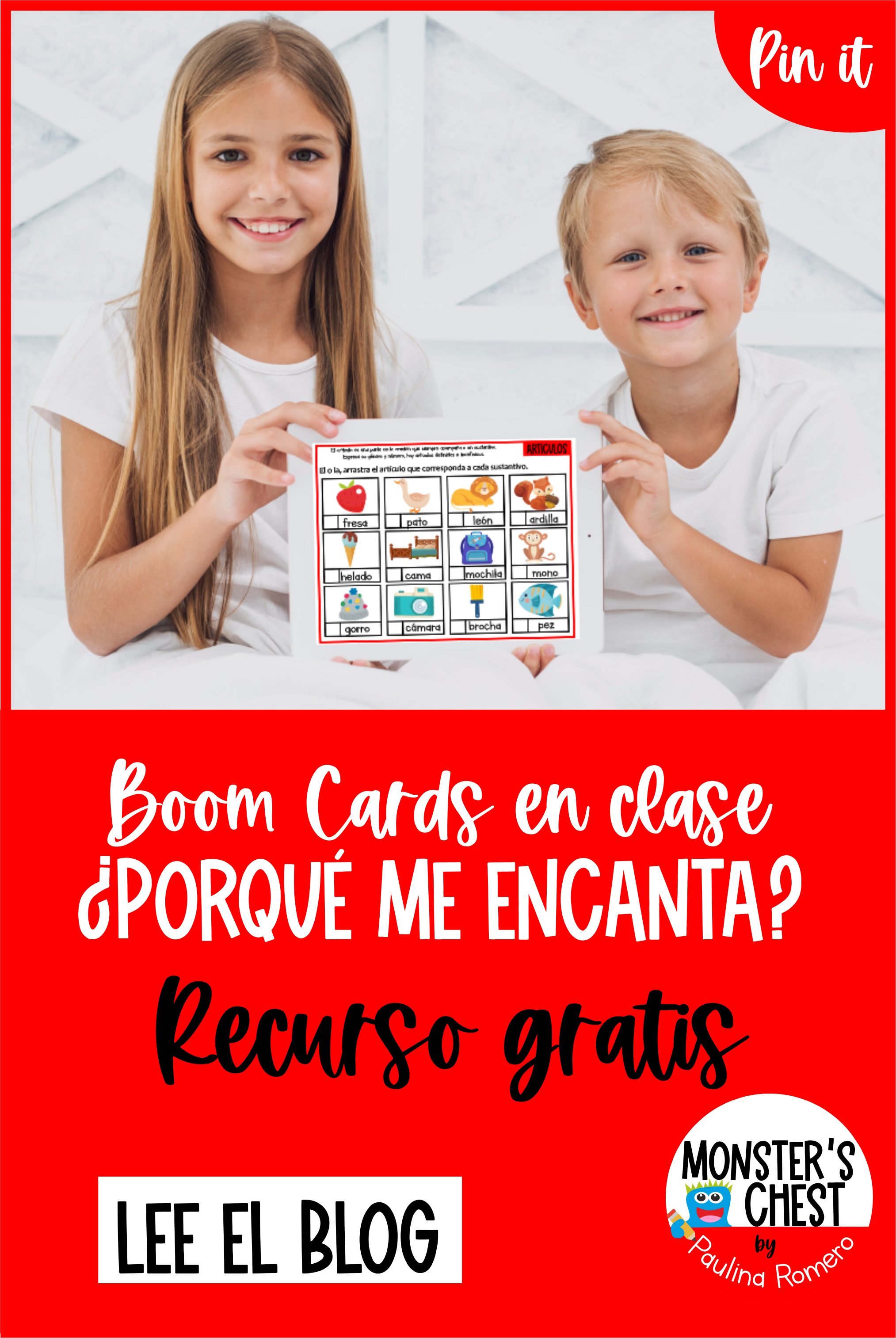 ¿Buscas recursos digitales para tu clase? Usa Boom Cards – Monster's chest