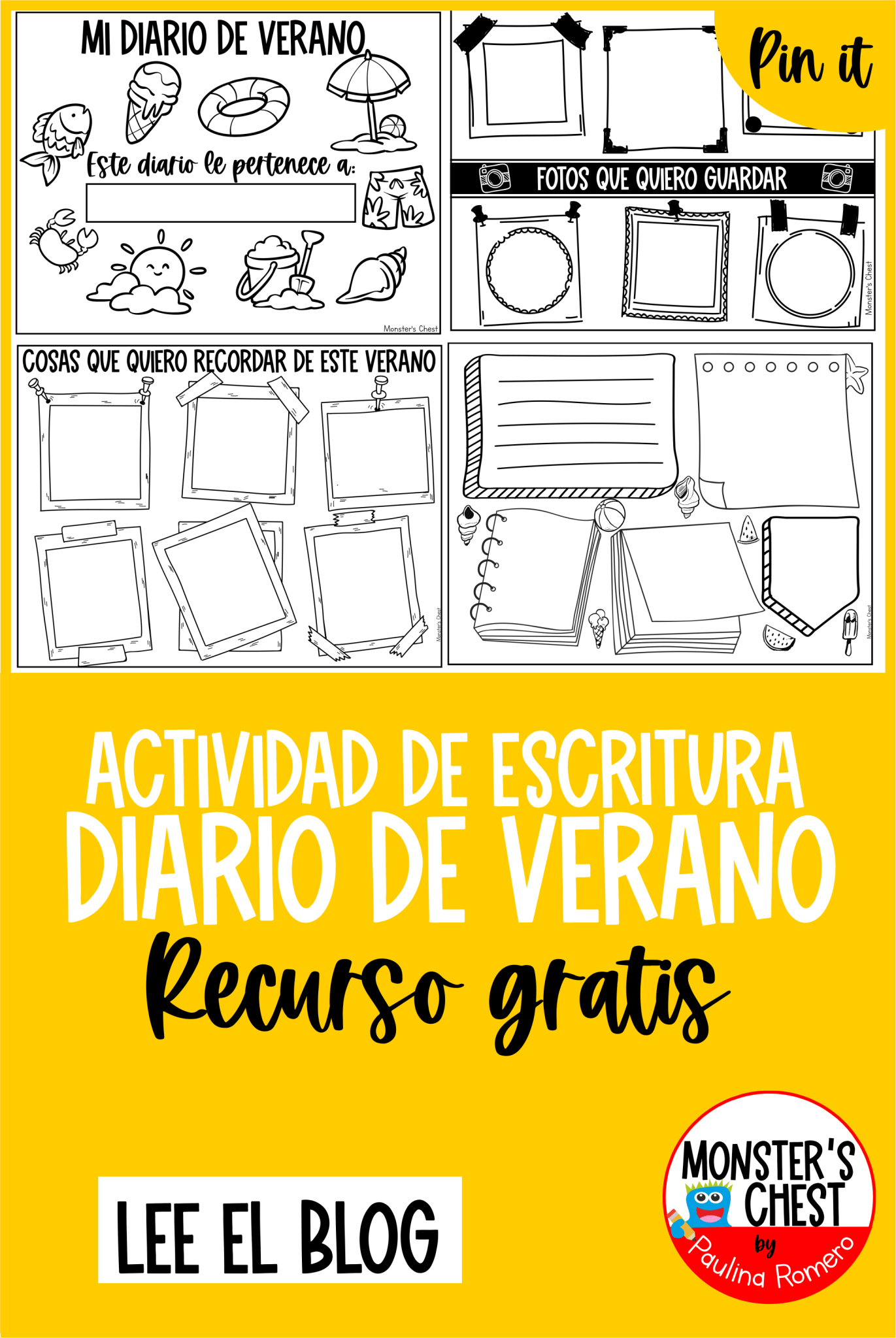 ¿Cómo hago para que escriba en verano? Que escriba un diario… – Monster ...