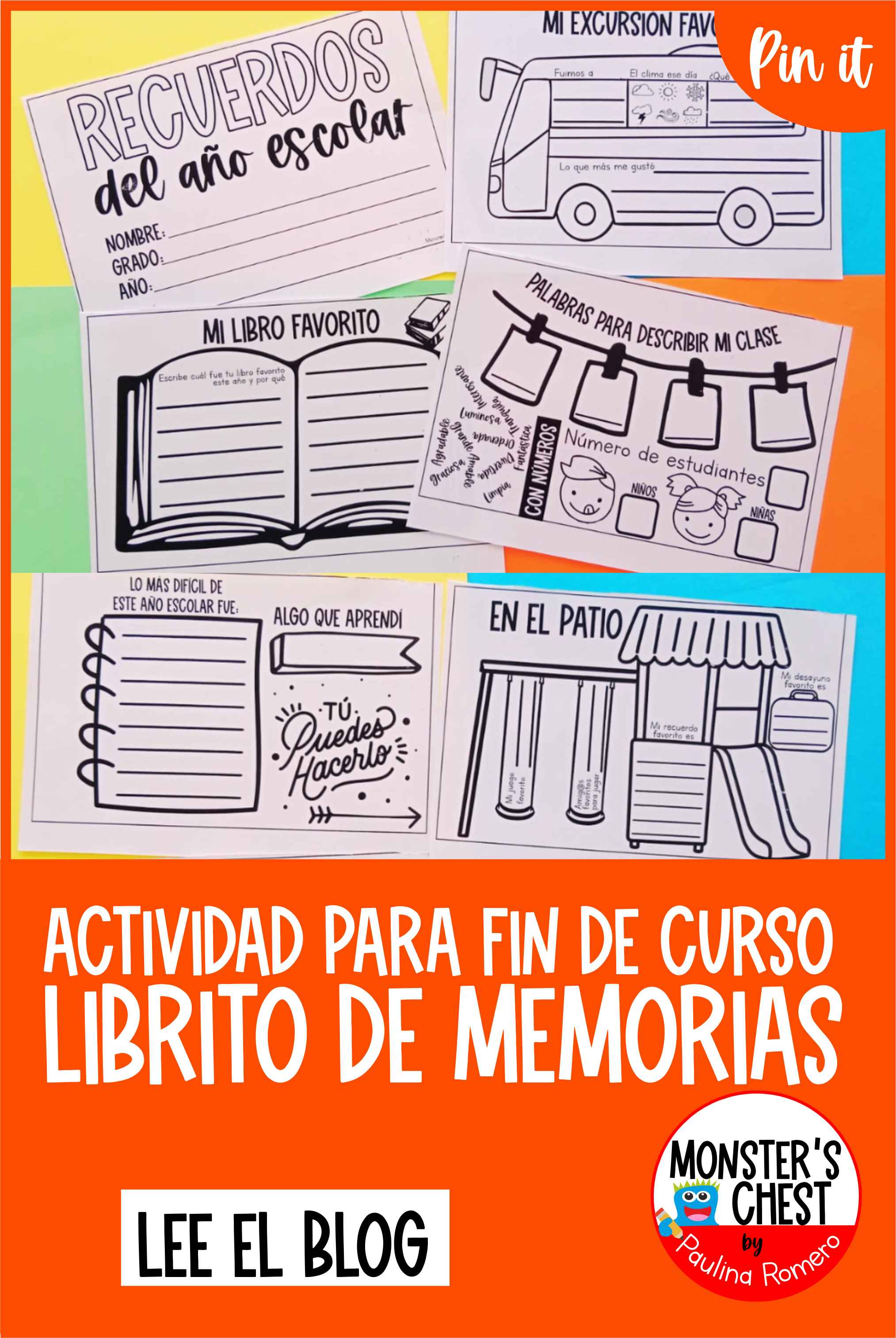 Haz esta divertida actividad para terminar el curso escolar. – Monster ...