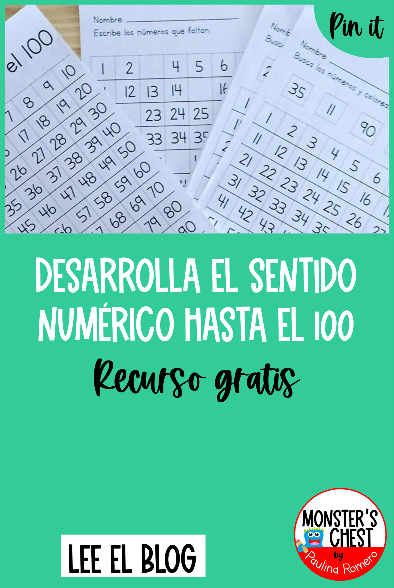 Enseña los números al 100 con estas 5 actividades – Monster's chest