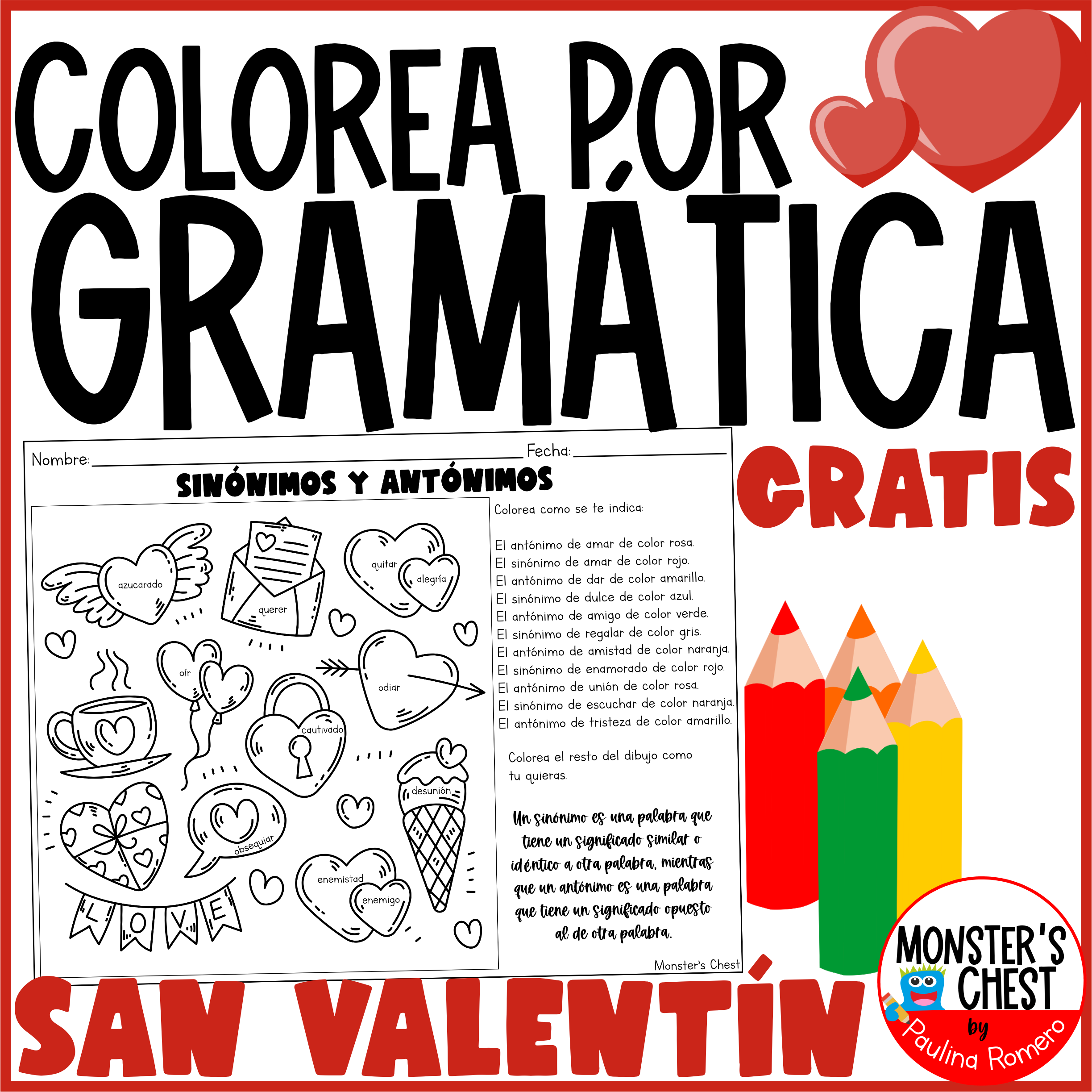 Celebra San Valentín y Gramática a la vez con esta actividad gratuita ...