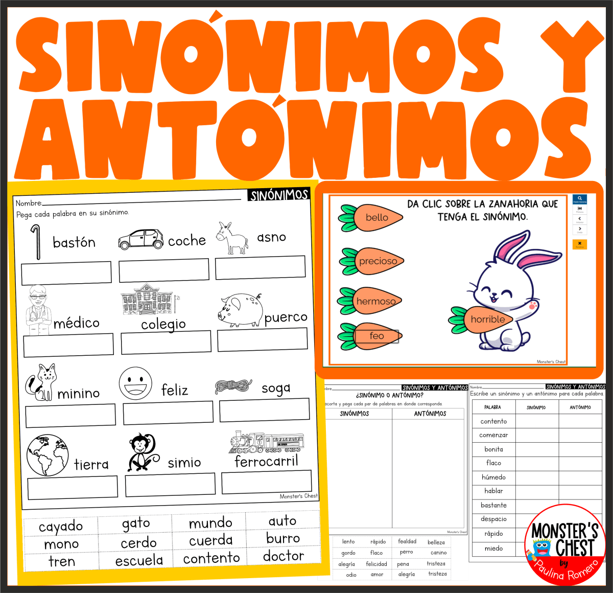 Enseña los Sinónimos y Antónimos con estos tres divertidos juegos ...