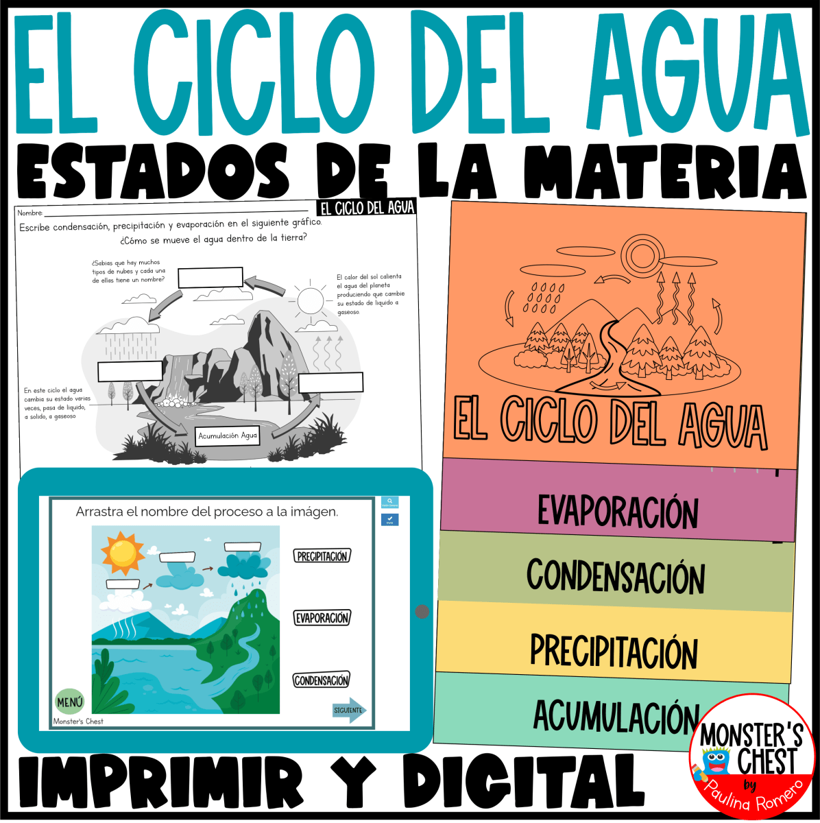 5 actividades divertidas para enseñar el ciclo del agua 💧💧💧 – Monster's ...