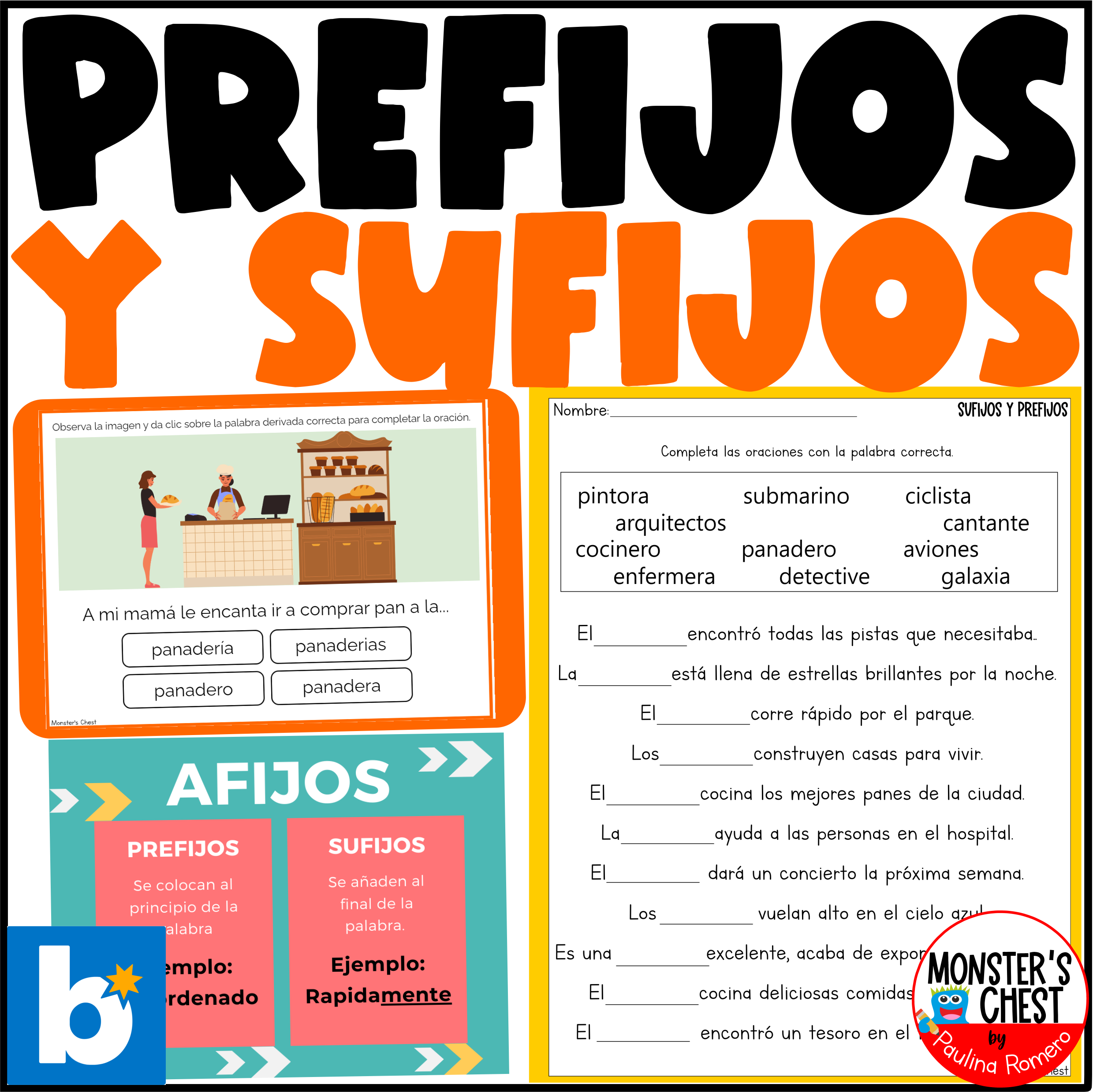 ¡Enseña gramática! 5 actividades para enseñar los sufijos y prefijos en ...