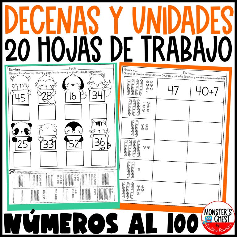 Enseña los números al 100 con estas 5 actividades – Monster's chest