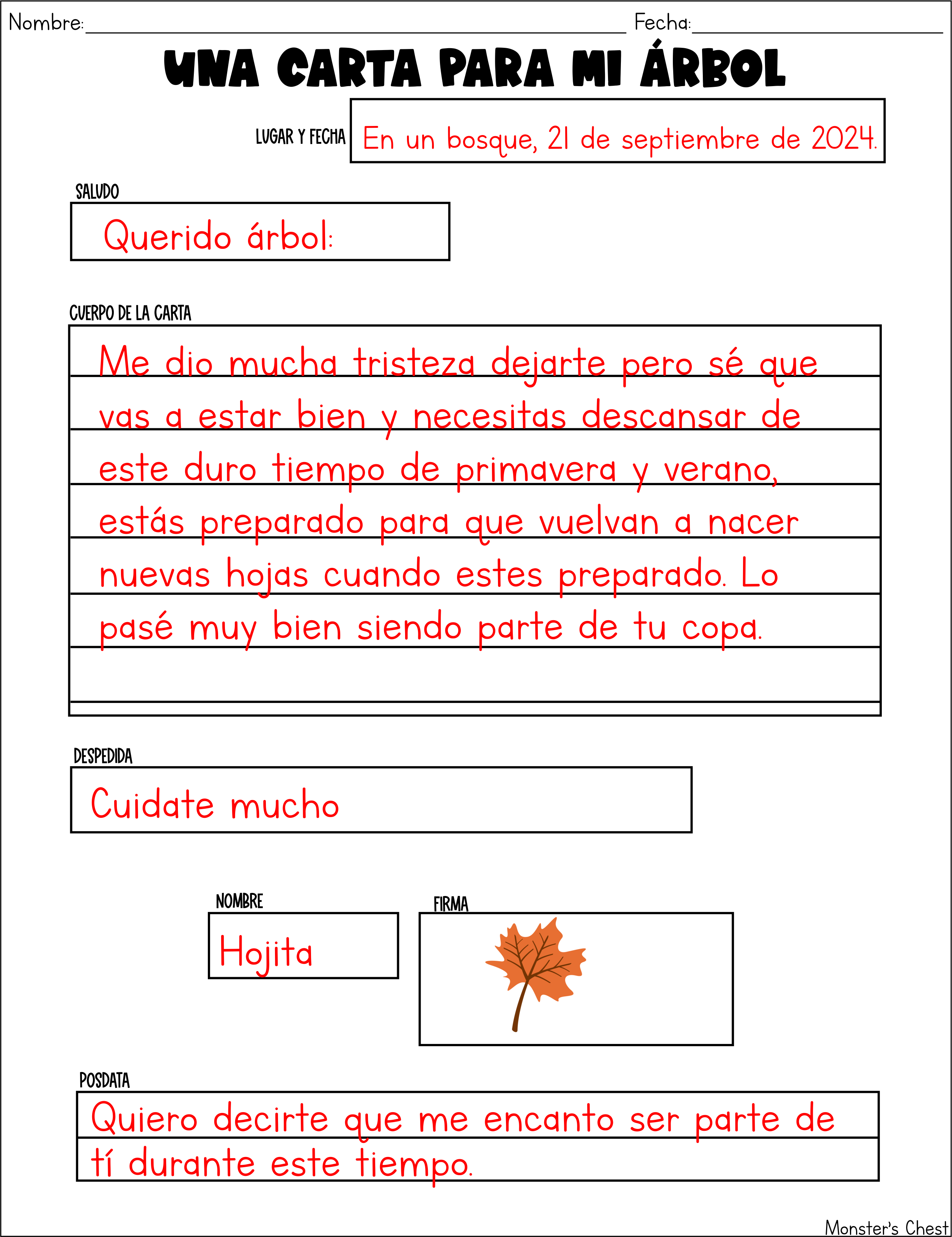 ¡Deja entrar el otoño a tu clase con estas 4 actividades de escritura ...