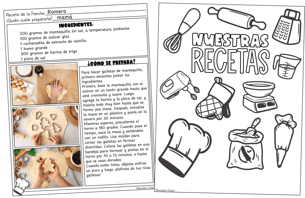 Proyecto de Escritura: Haz un Recetario de Clase este Día de Acción de ...