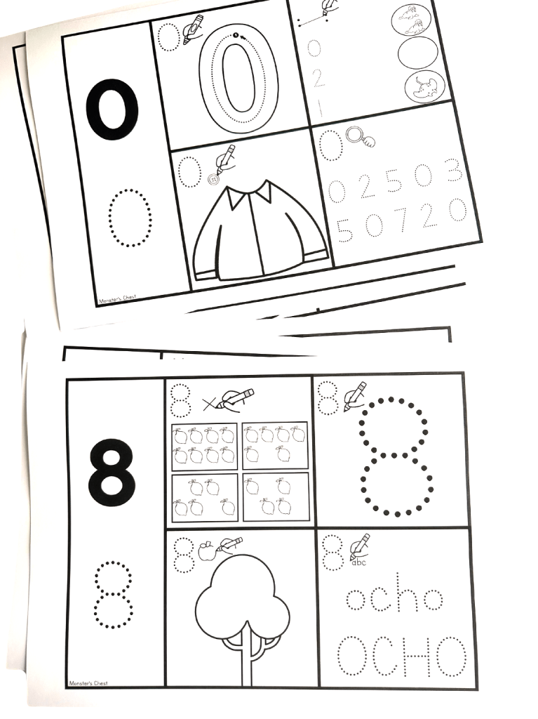 Actividades de conteo del 0 al 10 para infantil: tableros visuales y ...