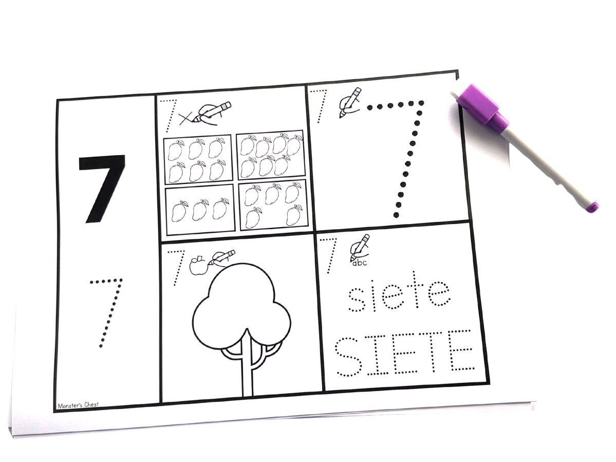 Actividades de conteo del 0 al 10 para infantil: tableros visuales y ...